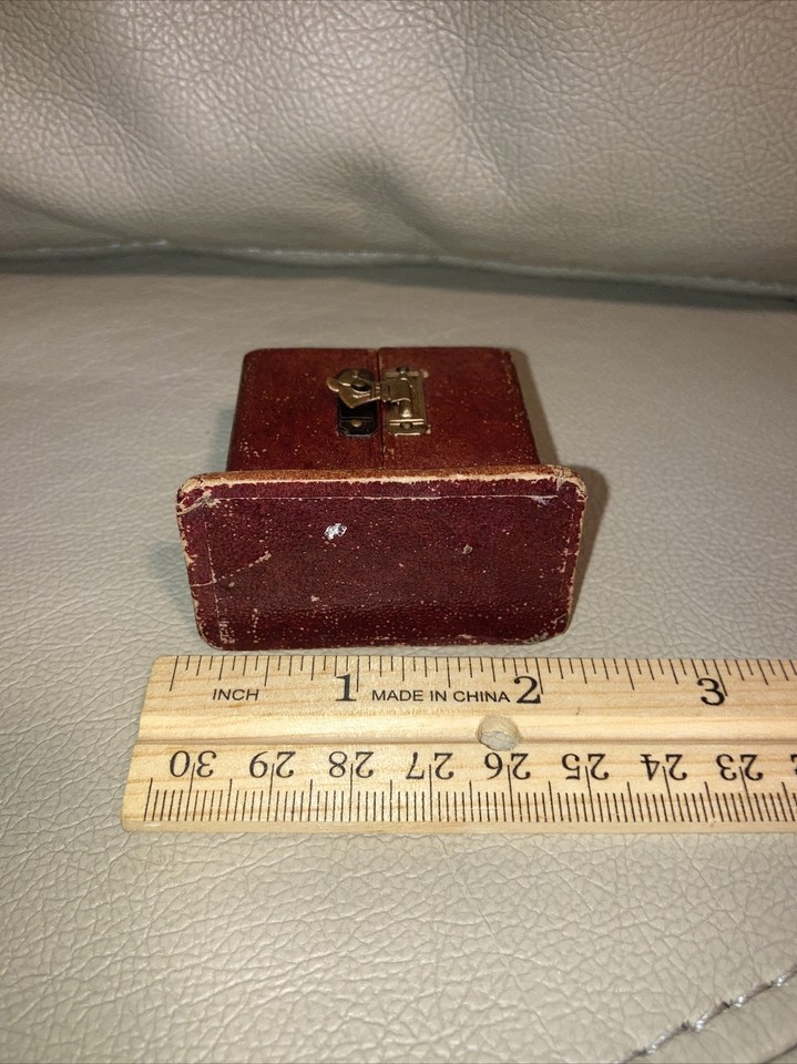 🔥Rare🔥Antique Abercrombie & Fitch Travel Clock Enameled W/ Leather Case ...