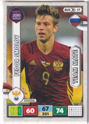 Panini Soccer Road To Russia 2018 Card Nr. Rus 17 Fedor Smolov | eBay