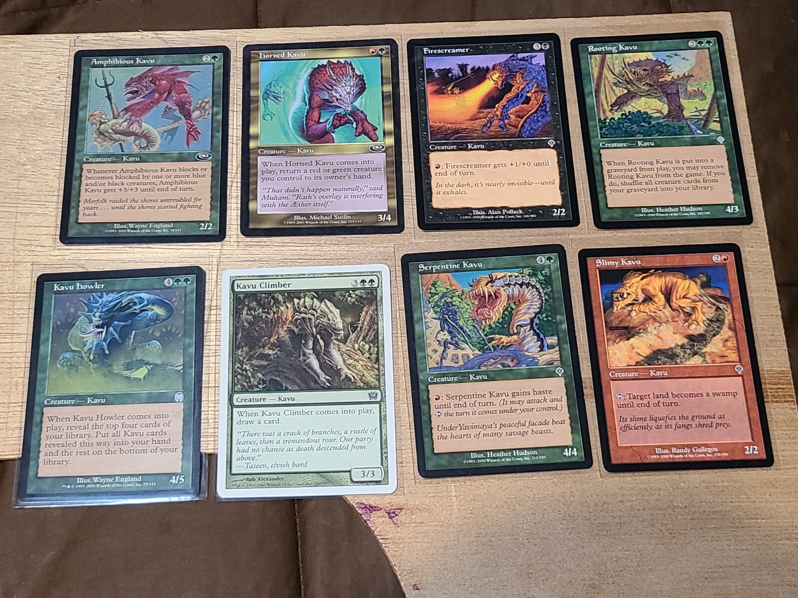 MTG Kavu x8- Horned Kavu,Slimy Kavu,Rooting Kavu,Kavu Climber | eBay