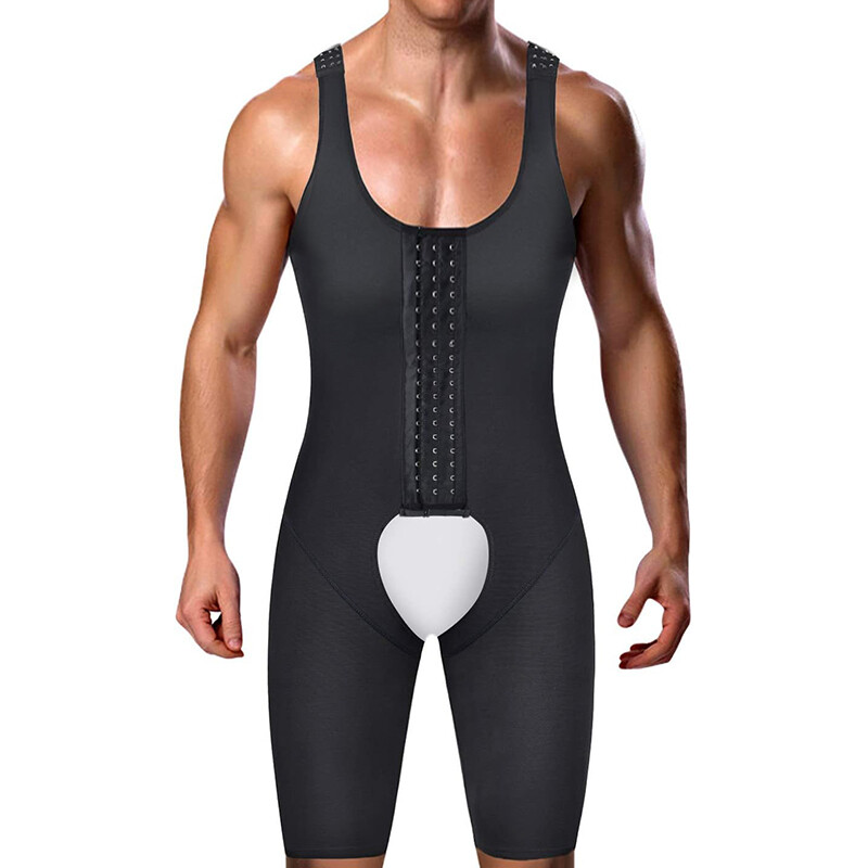 Men Shapewear Bodysuit Full Body Shaper Compression Slimming Suit ...