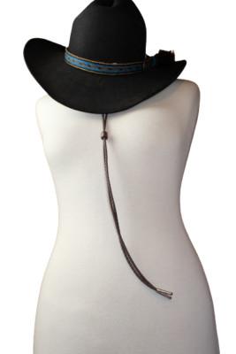 Western Unisex Stampede String 22 in Leatherette Gray Keeps Your Hat On ...