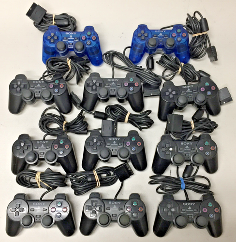 11 BROKEN Parts or Repair OEM 1st Party PS2 Playstation 2 DUAL SHOCK ...