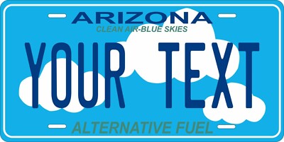 Arizona Alternative Fuel License Plate Personalized Custom Auto Bike ...