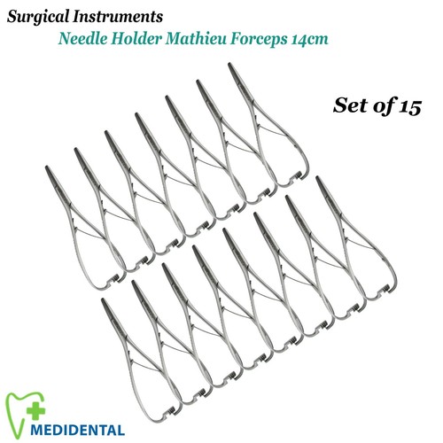 Pack Of 15 - Mathieu Ligating Pliers 14cm Needle Holders Suture Forceps ...