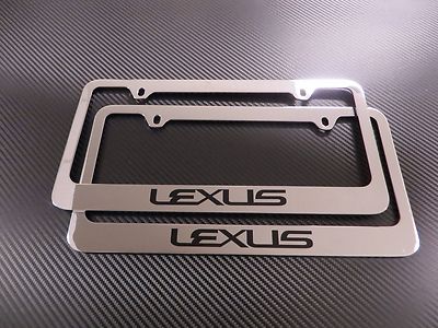 (2pcs) Brand New LEXUS text chromed Plastic license plate frame | eBay