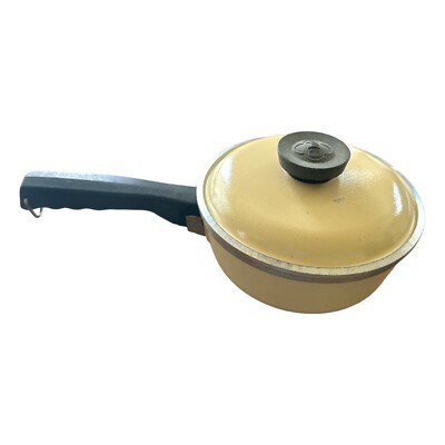 Club Cookware Yellow 1 Qt Sauce Pot w Lid Cast Aluminum VTG | eBay