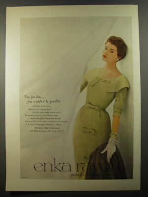 1954 Enka Rayon Varden Petite Dress Ad - line for line you couldn't be ...