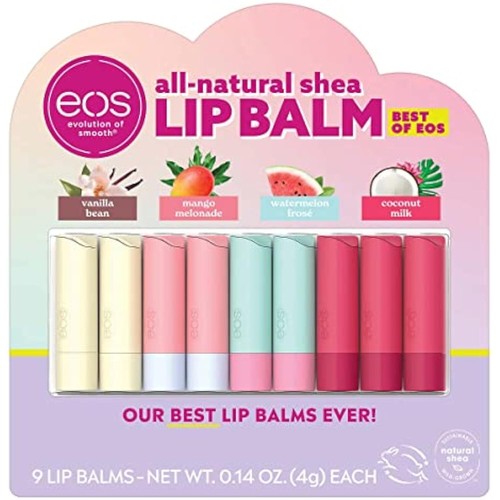 Evolution of Smooth eos Best of eos Lip Balm, 9 Sticks 0.14 Ounce (Pack ...