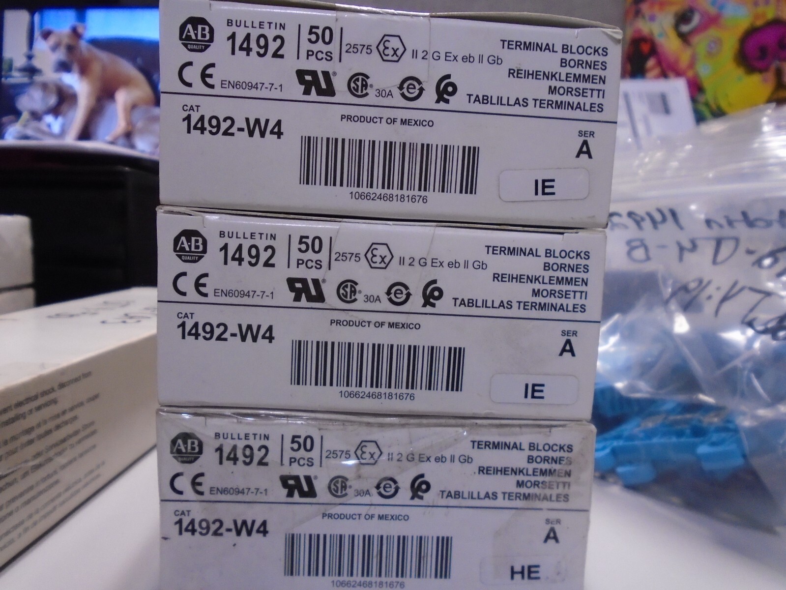Lot (50) ALLEN BRADLEY 1492-W4 Terminal Blocks Ser A *NEW | eBay