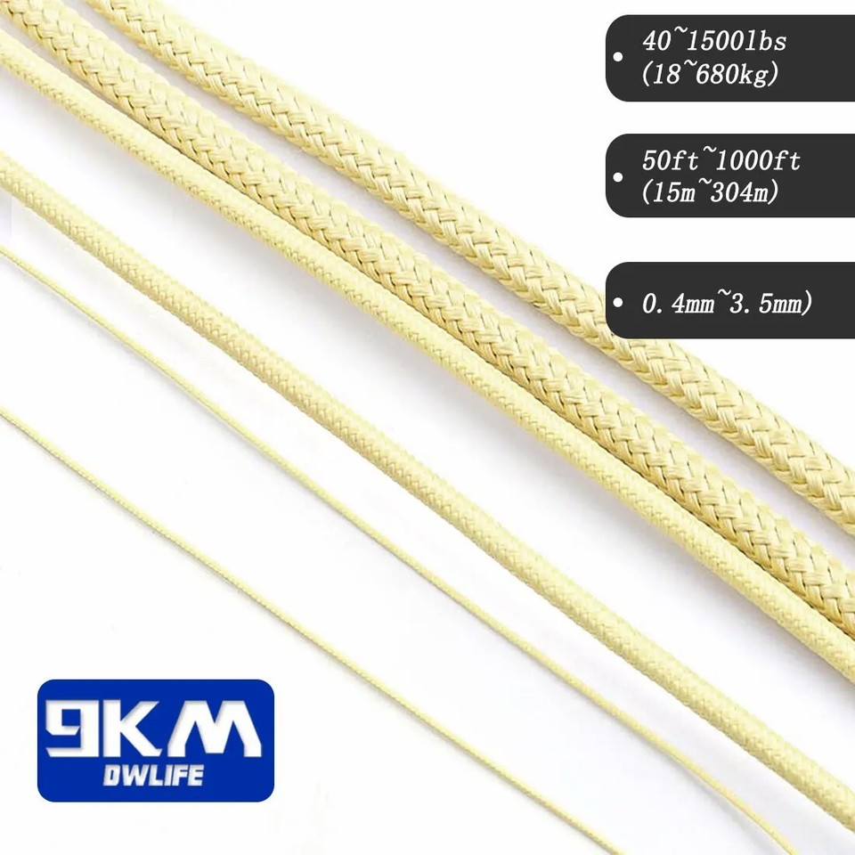 Yellow Kevlar Rope 40~500lb Quality Kevlar Rope Made with Kevlar ...