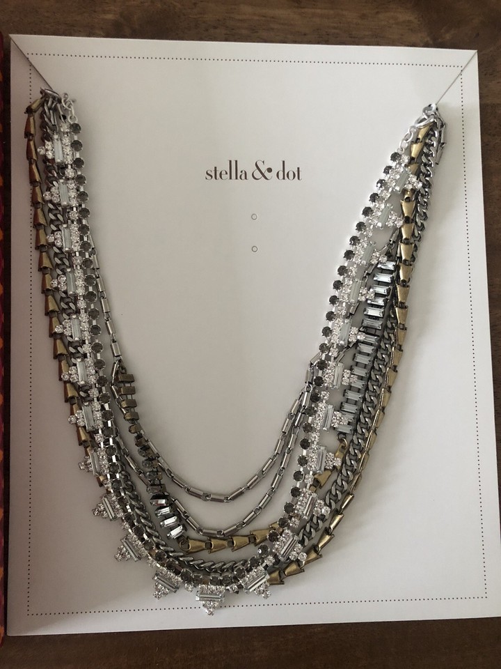 Stella and Dot Sutton Mixed Metal Statement Necklace New In Box | eBay