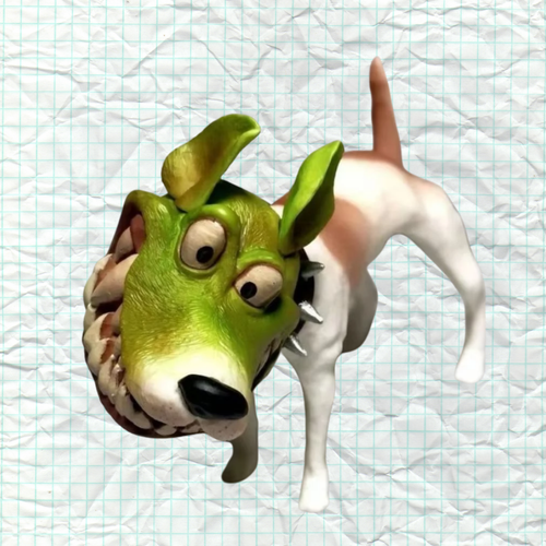 The Mask Movie Milo Dog Figure PVC Model Statue - 7cm Tall - New ...