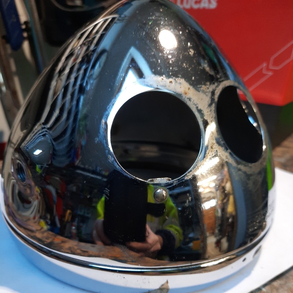 7" Lucas Headlamp Shell Triumph, Norton, BSA, AJS, Matchless, Ariel ...