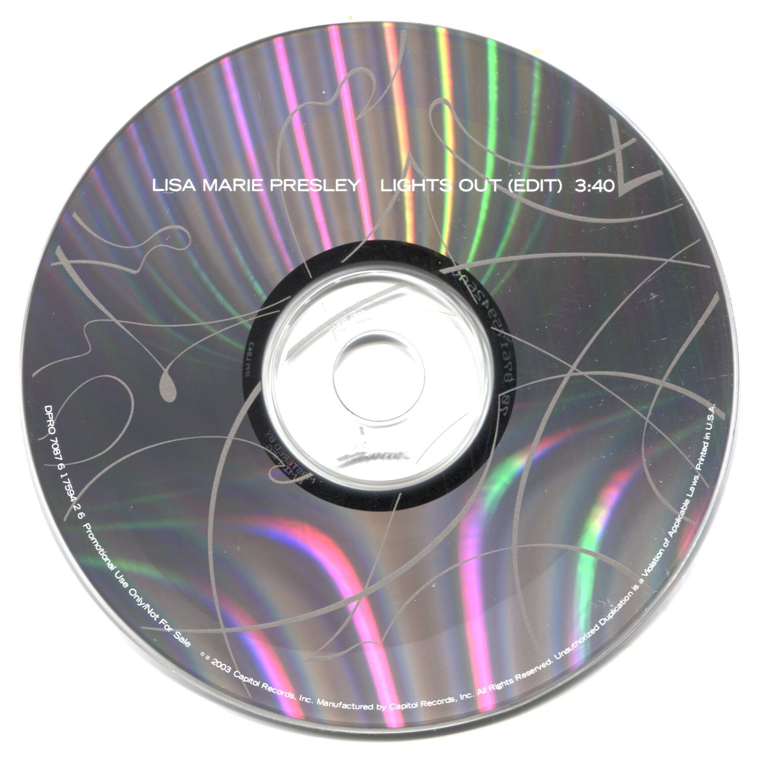 LISA MARIE PRESLEY Lights Out (Edit) 3:40 US PROMO CD SINGLE 0129 | eBay