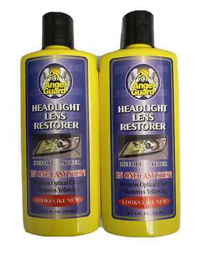 Angel Guard Car Headlight Lens Restoration In One Easy Step 8oz (2 ...
