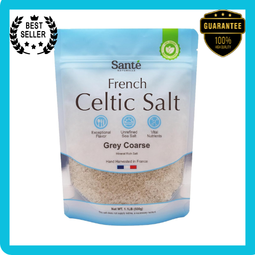 Sante Grey Coarse Sea Salt From the Celtic Sea - 1.1lb (18oz) Unrefined ...