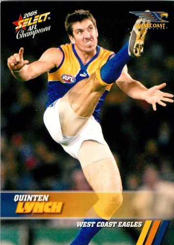 2008 WEST COAST EAGLES AFL Card QUINTEN LYNCH | eBay Australia