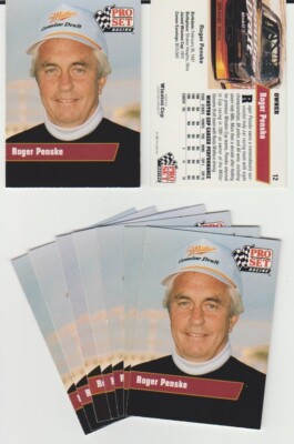 Roger Penske RC rookie card, 1991 Pro Set #12, NASCAR and Indy ...