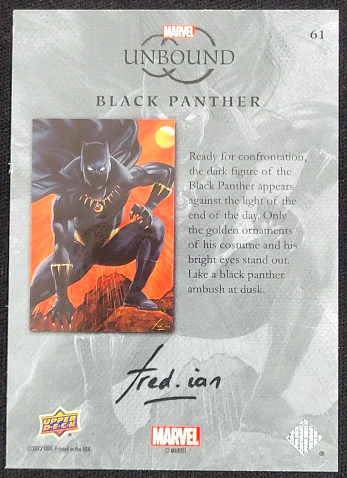 2022 MARVEL UNBOUND BLACK PANTHER BASE #D 968/999 | eBay