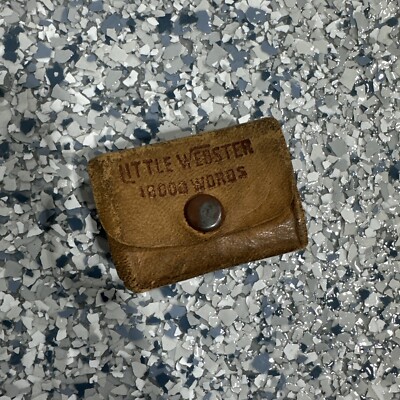 The Little Webster 18000 Words Dictionary Brown Leather Bound 2 1/4 X 1 ...