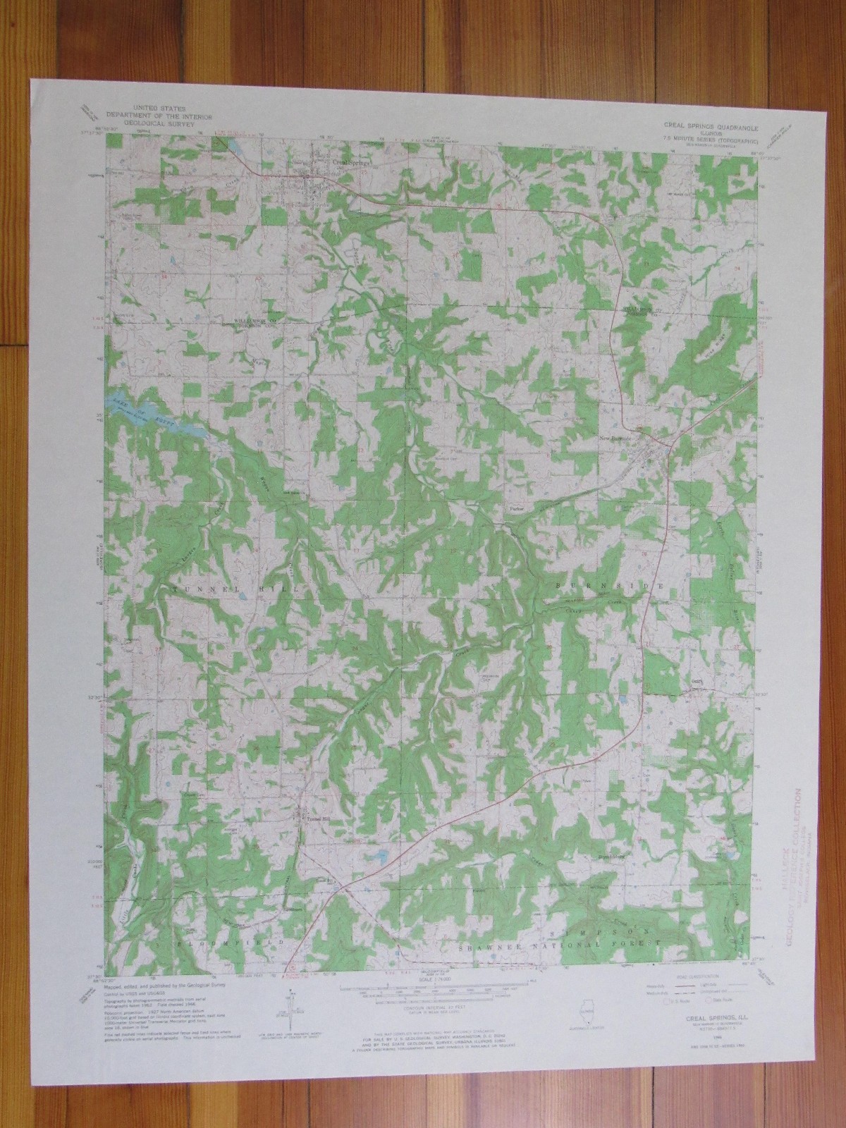 Creal Springs Illinois 1967 Original Vintage USGS Topo Map | eBay