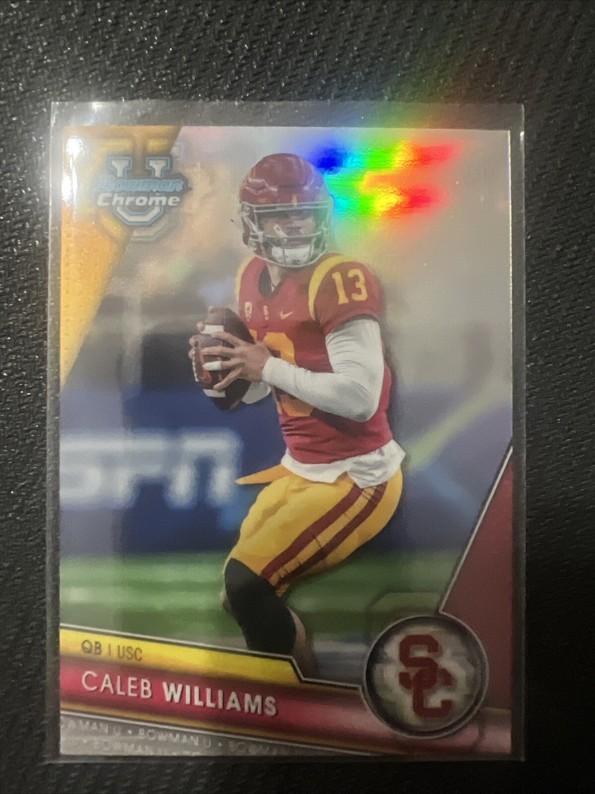 2023 Topps Bowman U Chrome Caleb Williams Refractor USA Trojans #1 | eBay