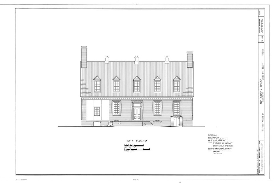 Traditional Brick Colonial Williamsburg Home, Architectural Plans ...