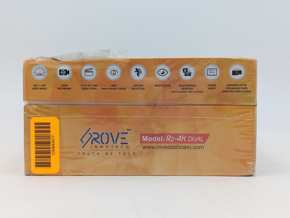 Rove R2-4K Dual Dual-Channel 4k Dash Cam W/128GB Rove Pro microSD (R2 ...