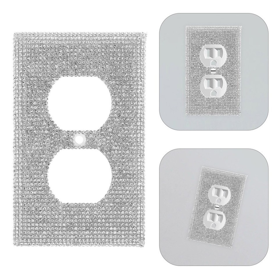 1 Set Wall Socket Panel with Screws US Plug Socket Shiny Cover Socket ...