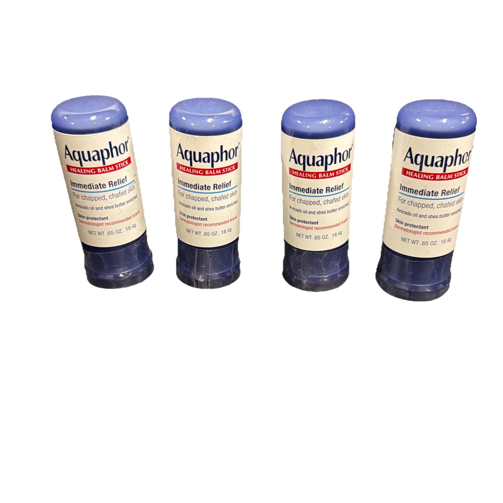Aquaphor Healing Balm Stick Skin Protectant Avocado Oil Shea 0.65 Oz X4 ...