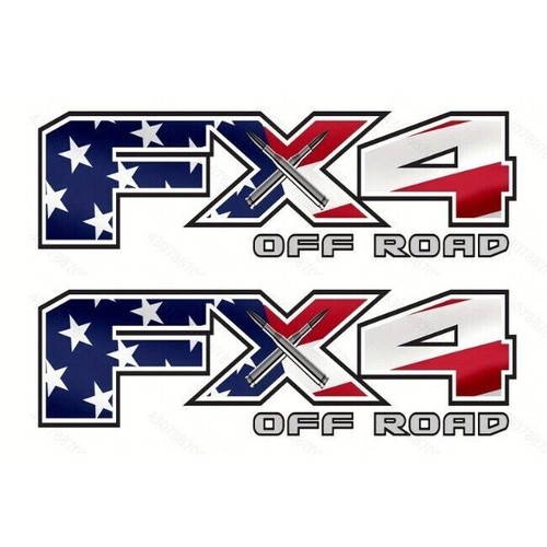 2pcs FX4 OFFROAD Car Vinyl Sticker Rear Truck Side Decals for Ford F ...