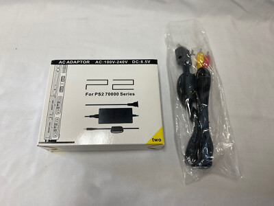 Power Supply AV Cable Sony Playstation 2 Slim PS2 Slim Charger TV Cable ...