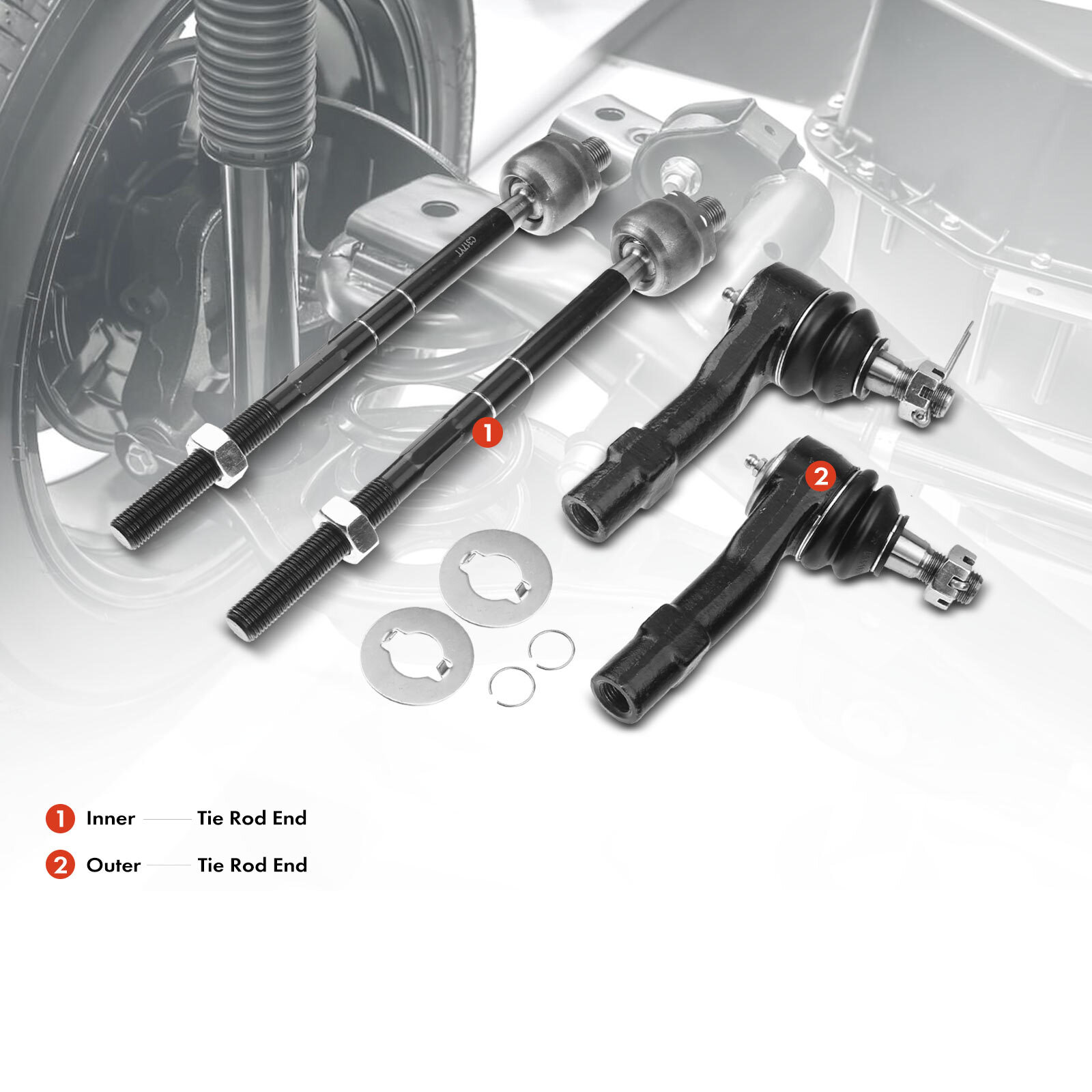 7x Rack and Pinion Hub Bearing Tie Rod End Kit for Ford Ranger Mazda ...