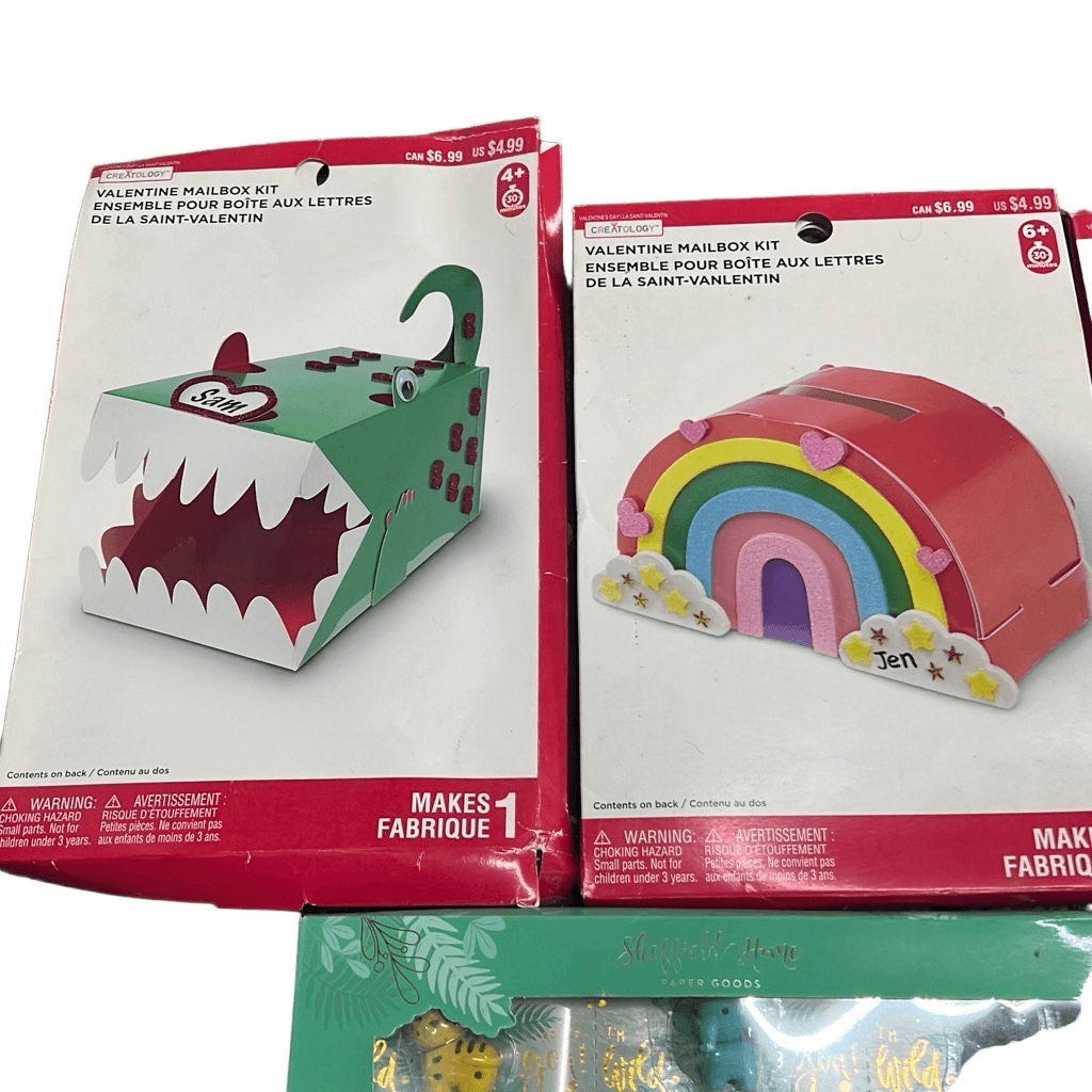 Creatology 4 Valentine Mailbox Kit & 2 Sheffield Home Paper With Eraser ...