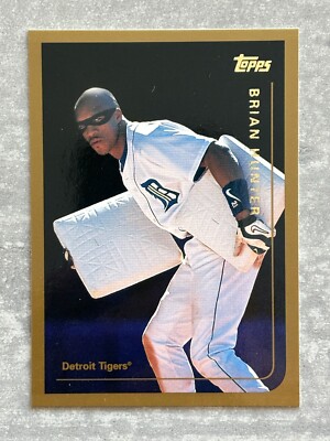 1999 Topps BRIAN HUNTER Tigers "Base Stealer Masked Bandit" Funny Real ...