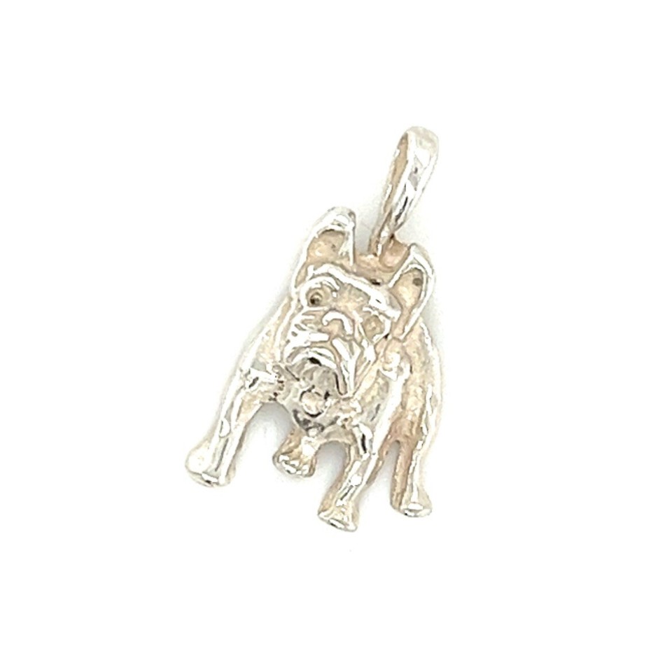 Silver BULLDOG CHARM Puppy Doggy French Dog Boston Terrier Frenchie ...