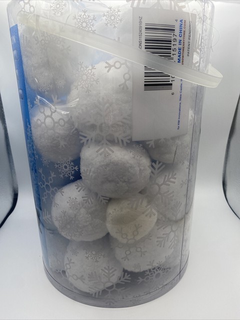Indoor Snowball Fight SNOWTIME Anytime 40 PK Christmas Time for sale ...