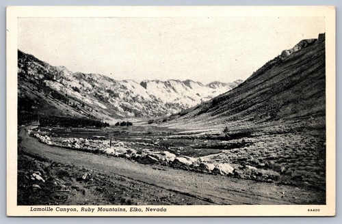 Postcard Elko NV Lamoille Canyon Ruby Mountains 1939 | eBay