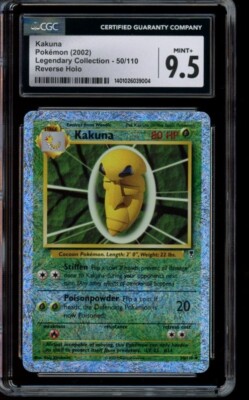 CGC 9.5 Mint+ Pokemon Kakuna Legendary Collection Reverse Holo 50/110 ...