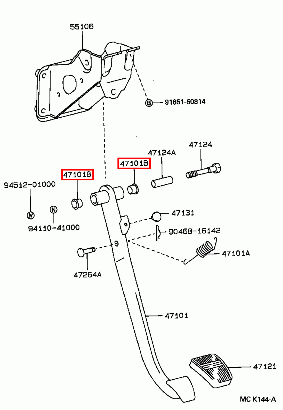 Genuine LandCruiser RJ77 RJ73 Prado LJ95 LJ90 KZJ95 KZJ90 Brake Pedal ...