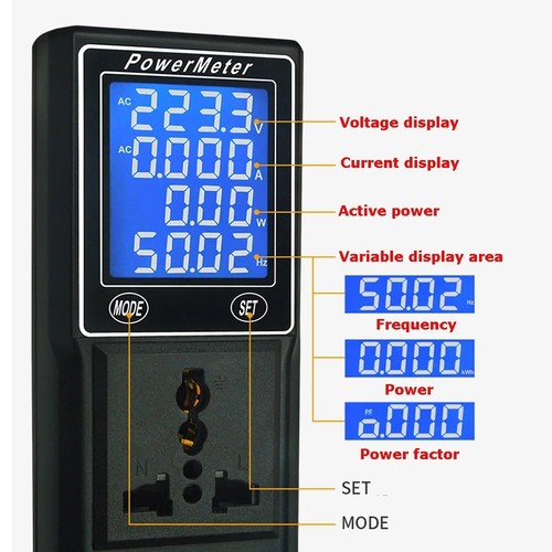 6in1 Electrical Parameter Measuring Instrument Voltage and Current ...
