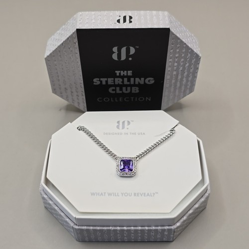 Bomb Party Necklace 925 Sterling Silver Club Collection Violet Cubic ...