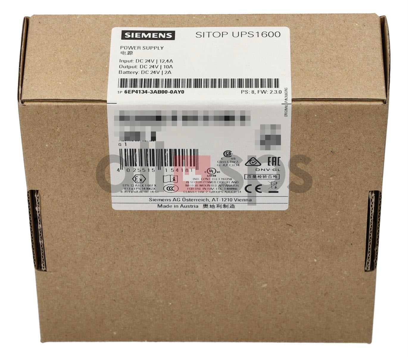 SITOP UPS1600 UNINTERRUPTIBLE POWER SUPPLY - 6EP4134-3AB00-0AY0 (NS ...