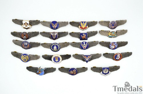 WW12 USA U.S. ARMY AIR FORCE WINGS PIN Medal Full SET 19 BADGES Navy ...