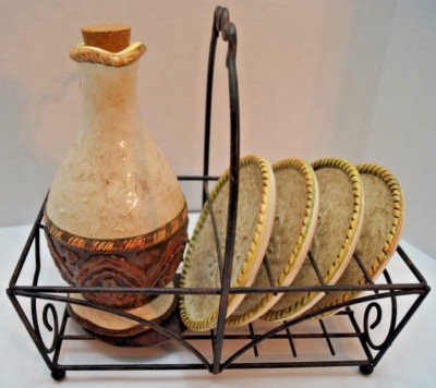Certified International, Olive Oil Bread Dipper Pitcher & Four 5 inch ...
