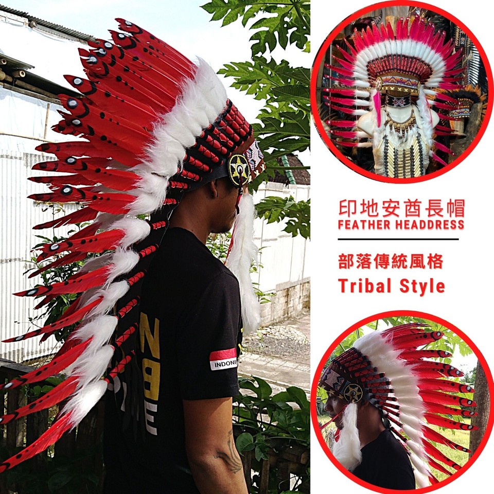 Handmade Native American Feather Headdress Carnival Cosplay Headdress ...