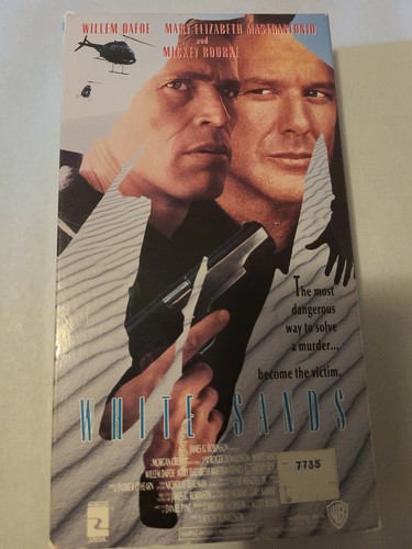White Sands (VHS, 1992) Willem Dafoe Mary Elizabeth Mastrantonio Mickey ...