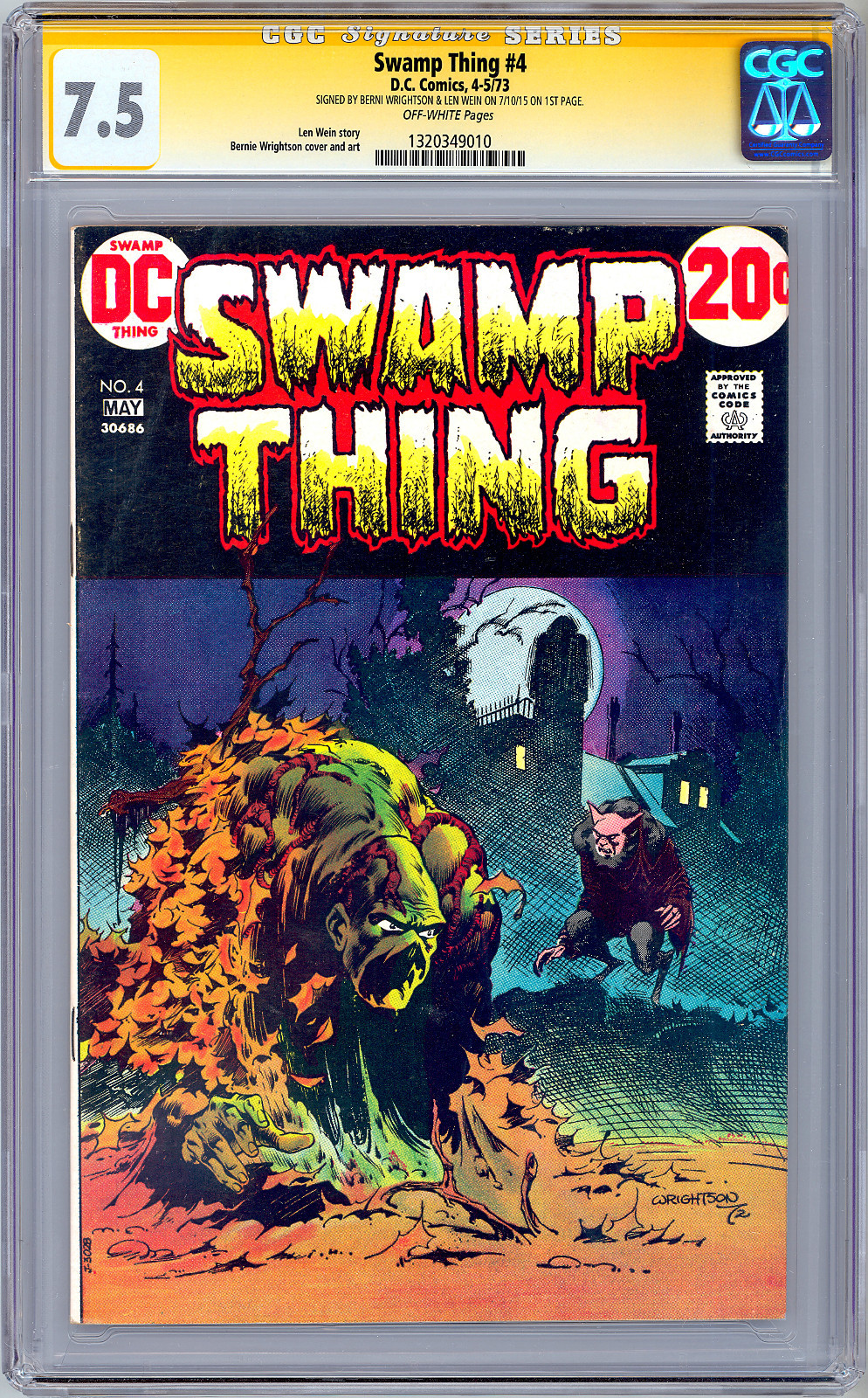 SWAMP THING #1-10 CGC-SS *SIGNED BY CREATORS BERNIE WRIGHTSON & LEN ...