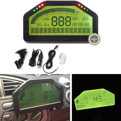 Car Race Dash Digital LCD Display Gauge Meter Dashboard Bluetooth OBD2 ...