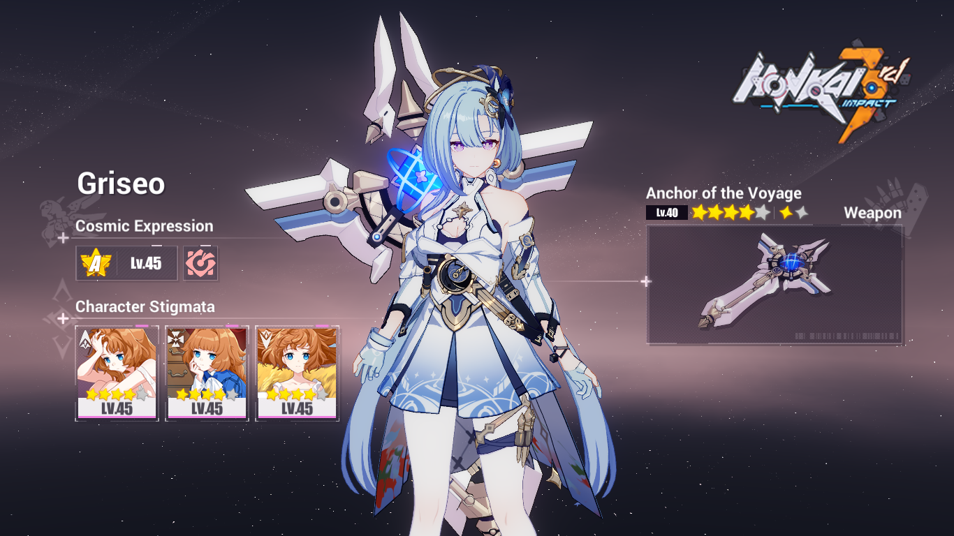 Honkai Impact 3rd Global NA Starter ACC Griseo Cosmic Full set 4/4 ...